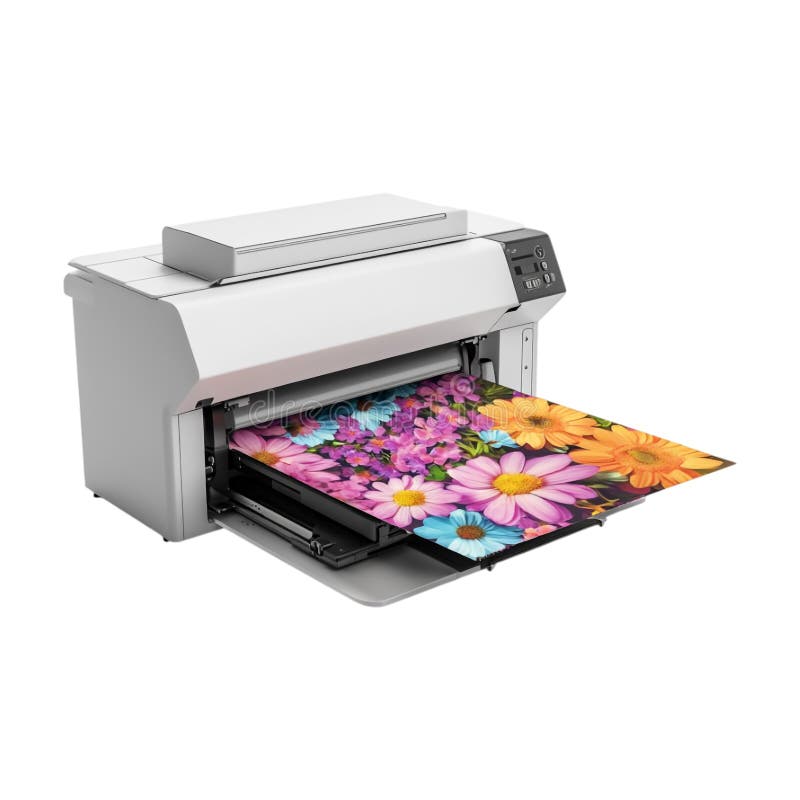 Transparent or PNG Image of Large Format Printer Stock Illustration ...