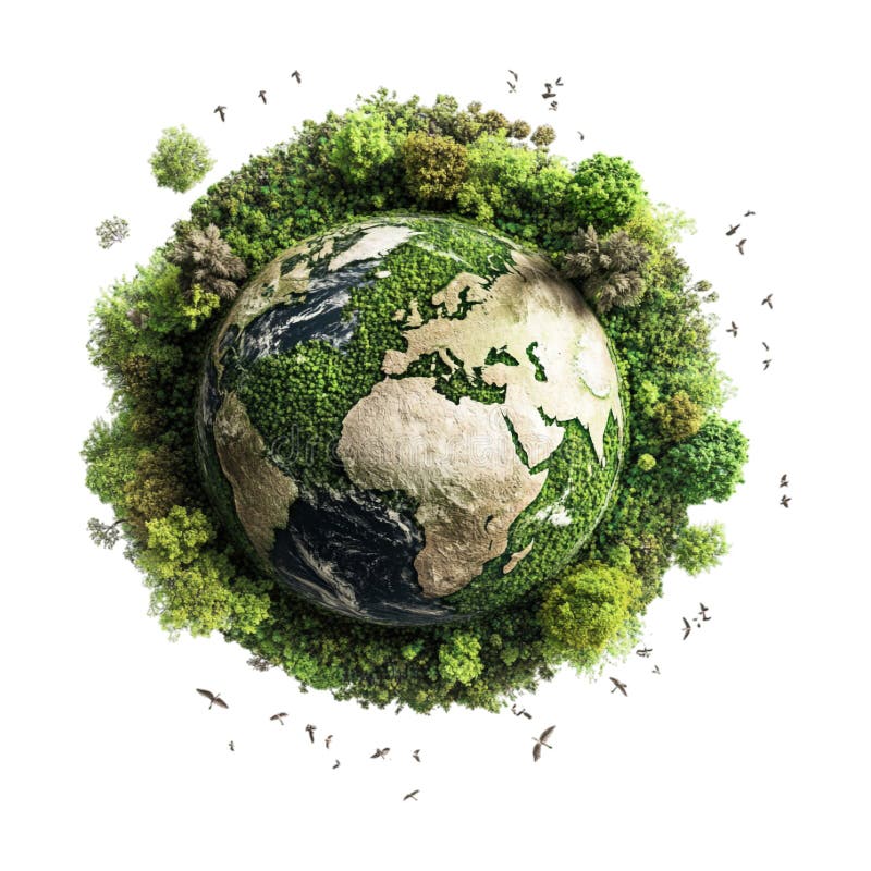 Transparent or PNG Image of Lush Green Tree Top View Stock Photo ...