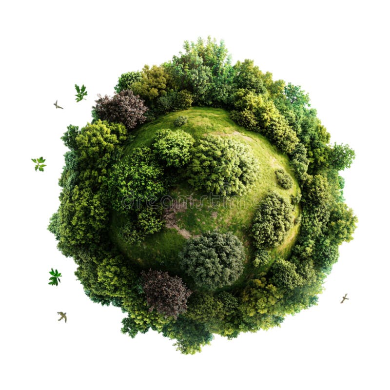Transparent or PNG Image of a Lush Green Earth Stock Illustration ...