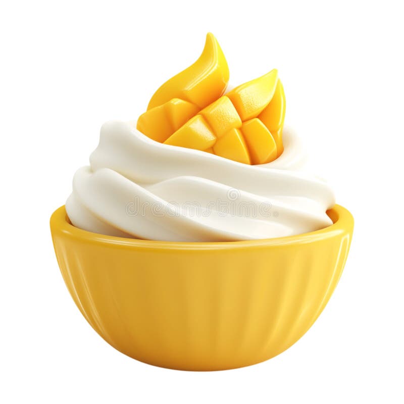 Transparent or PNG Image of Mango Yogurt Stock Illustration ...