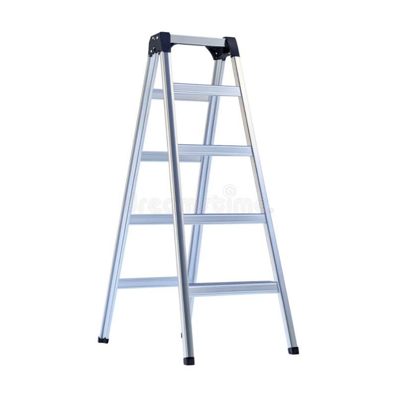 Transparent or PNG Image of a Metal Folding Ladder Stock Illustration ...