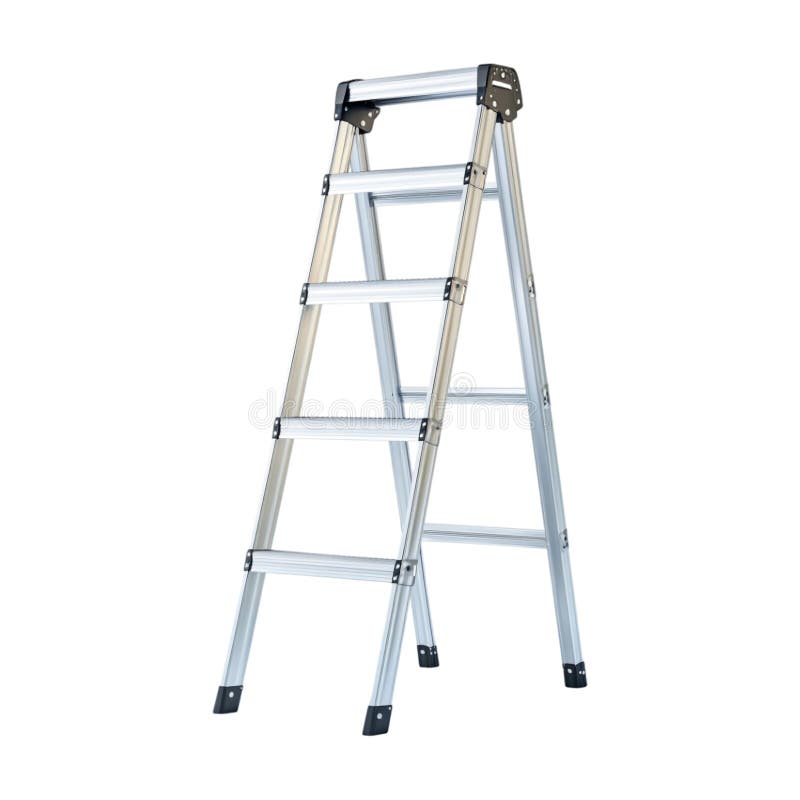Transparent or PNG Image of a Metal Folding Ladder Stock Illustration ...