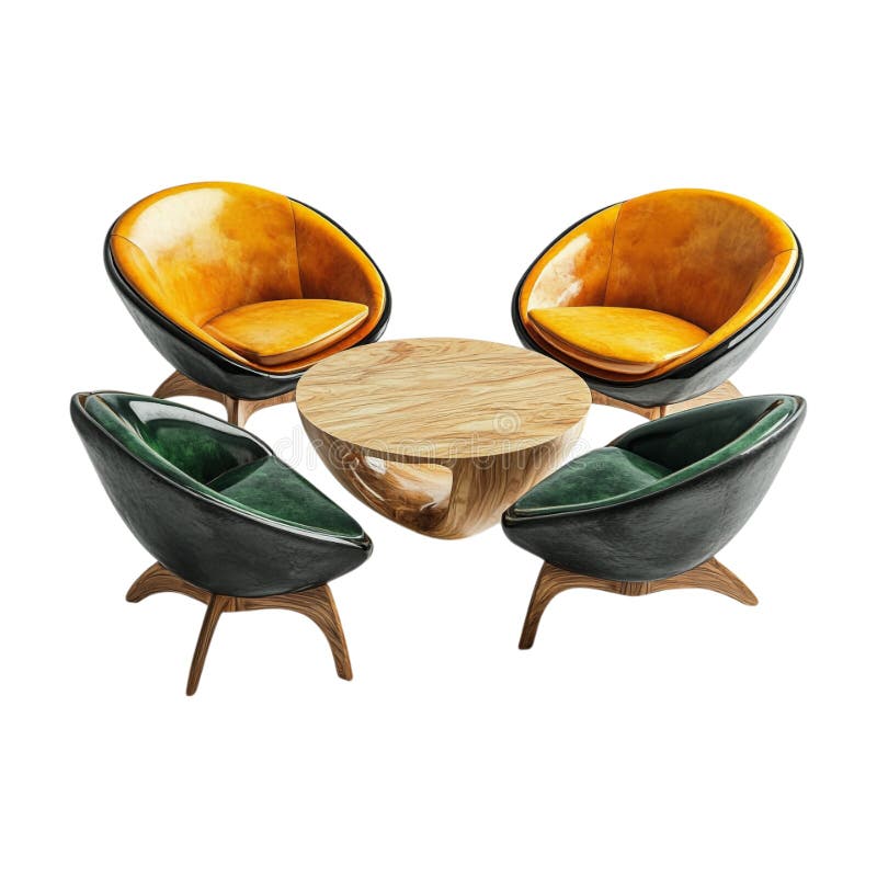 Transparent or PNG Image of a Modern Coffee Table Set Stock ...