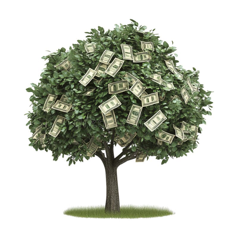 Transparent or PNG Image of Money Tree Stock Illustration ...
