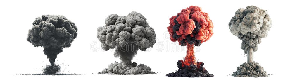 Transparent or PNG Image of Nuclear Explosion Pack Stock Illustration - Illustration of textile ...