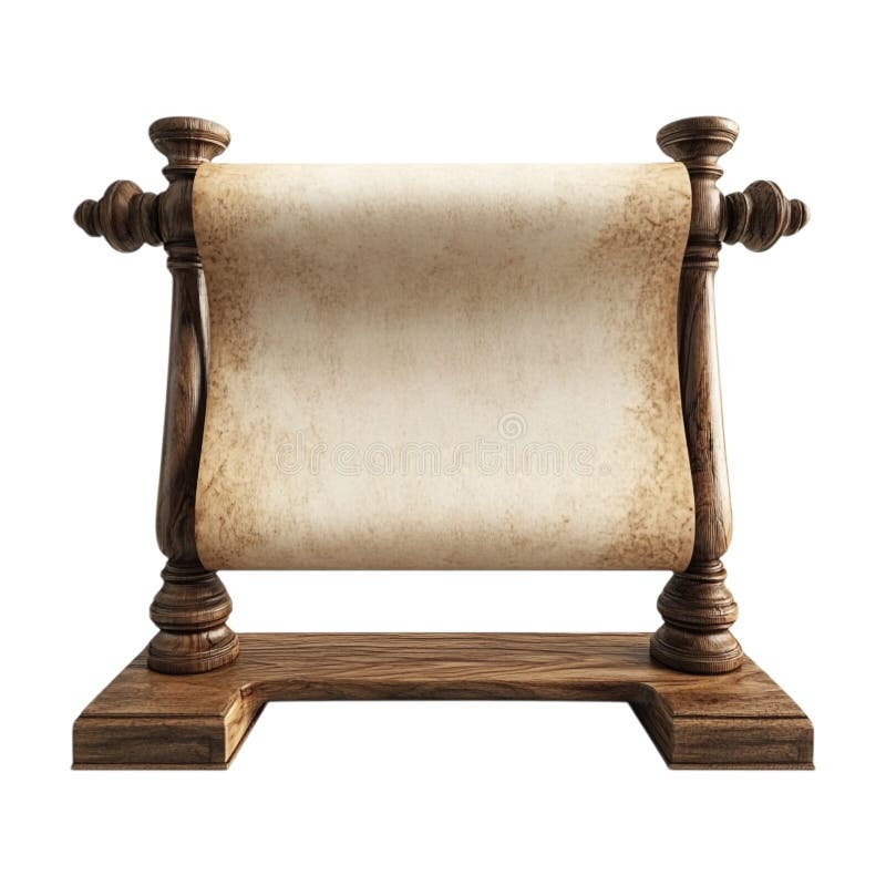 Transparent or PNG Image of an Open Scroll Stock Illustration ...