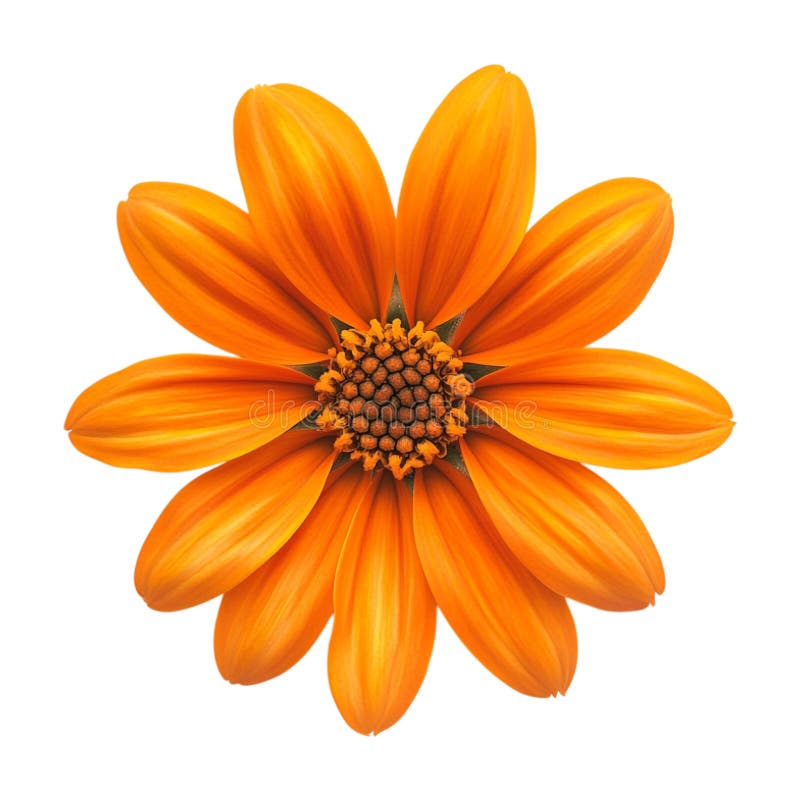 Transparent or PNG Image of Orange Hibiscus Flower Stock Illustration ...