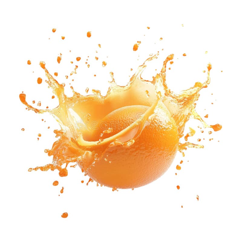 Transparent or PNG Image of Orange Juice Splash Stock Illustration ...