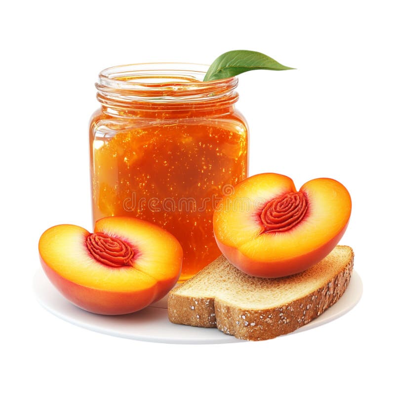 Transparent or PNG Image of Peach Jam and Toast Stock Illustration ...