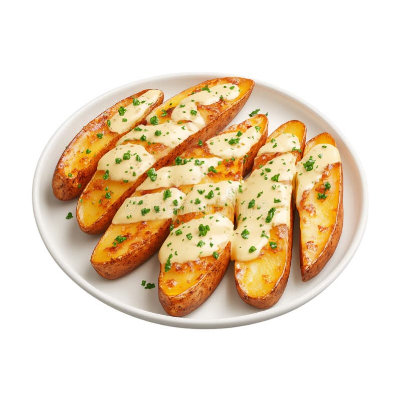 Transparent or PNG Image of Potato Wedges with Sauce Stock Illustration ...