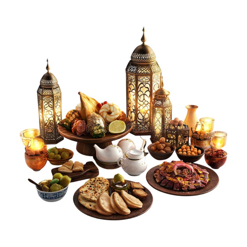 Transparent or PNG Image of Ramadan Iftar Menu Stock Illustration ...