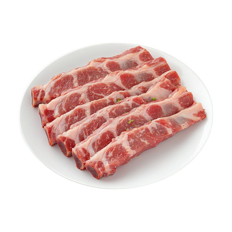 Transparent or PNG Image of Raw Lamb Ribs Stock Illustration ...