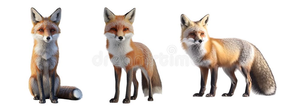 Transparent or PNG Image of Red Fox Pack Stock Illustration ...