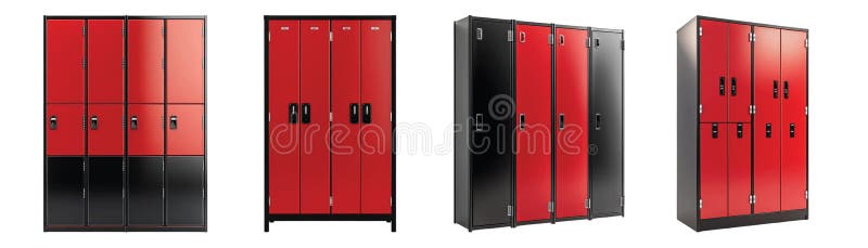 Transparent or PNG Image of Red Locker Cabinet Pack Stock Illustration ...