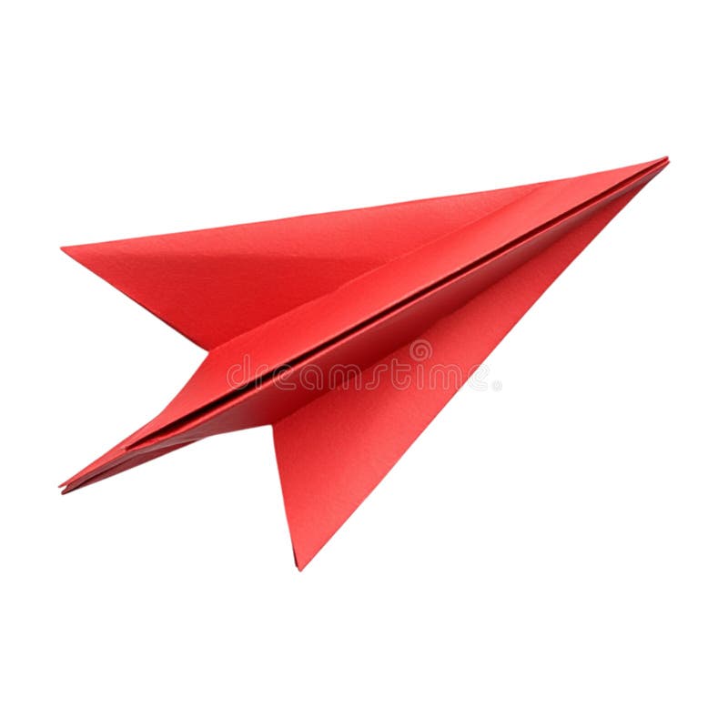 Transparent or PNG Image of Red Paper Airplane Stock Illustration ...