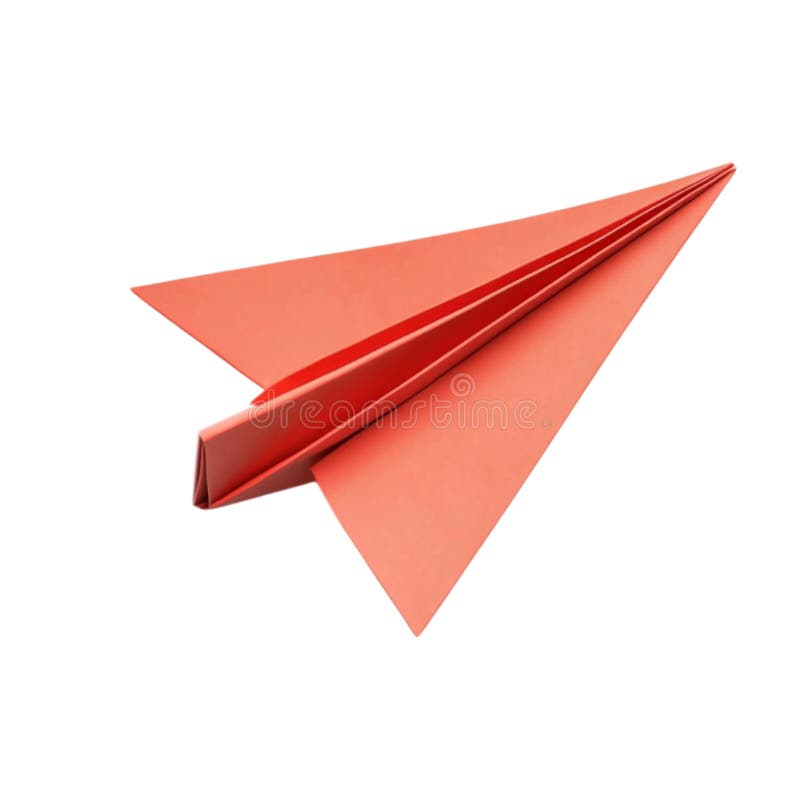Transparent or PNG Image of Red Paper Airplane Stock Illustration ...