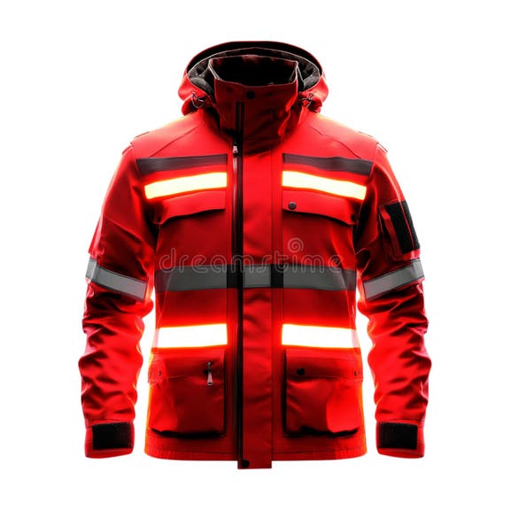 Transparent or PNG Image of a Red Reflective Jacket Stock Illustration ...