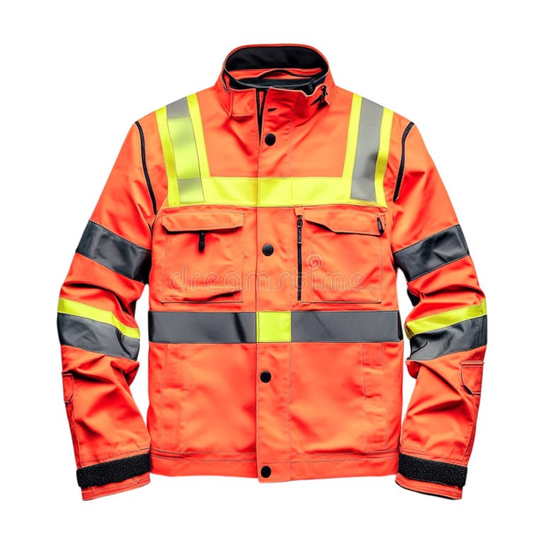 Transparent or PNG Image of a Red Reflective Jacket Stock Illustration ...