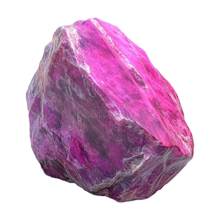 Transparent or PNG Image of a Rough Ruby Crystal Stock Illustration ...