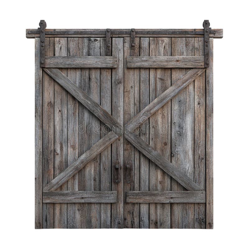 Transparent or PNG Image of Rustic Wooden Barn Doors Stock Illustration ...