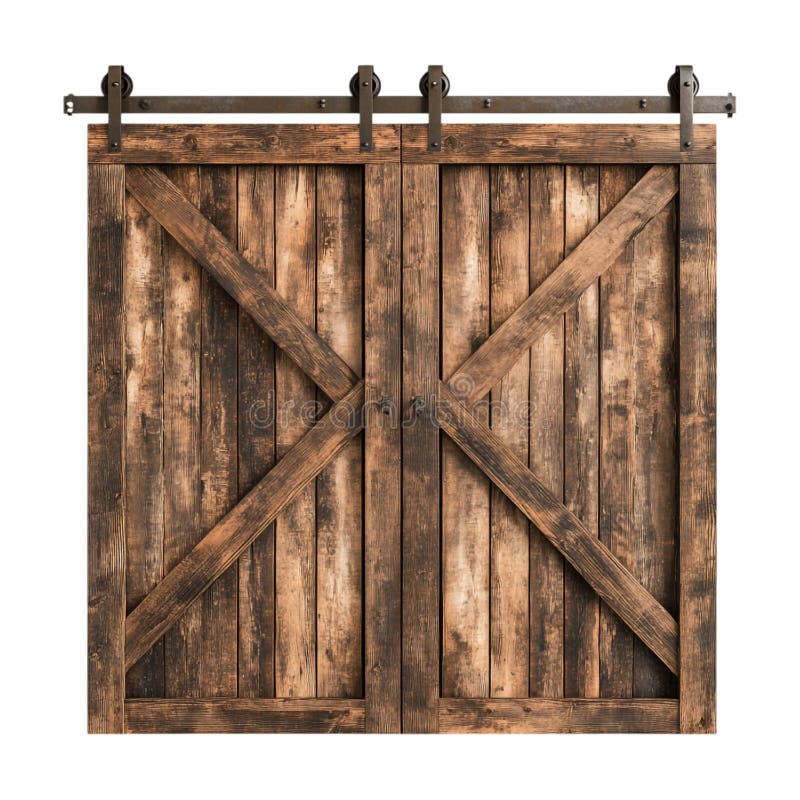 Transparent or PNG Image of Rustic Wooden Barn Doors Stock Illustration ...