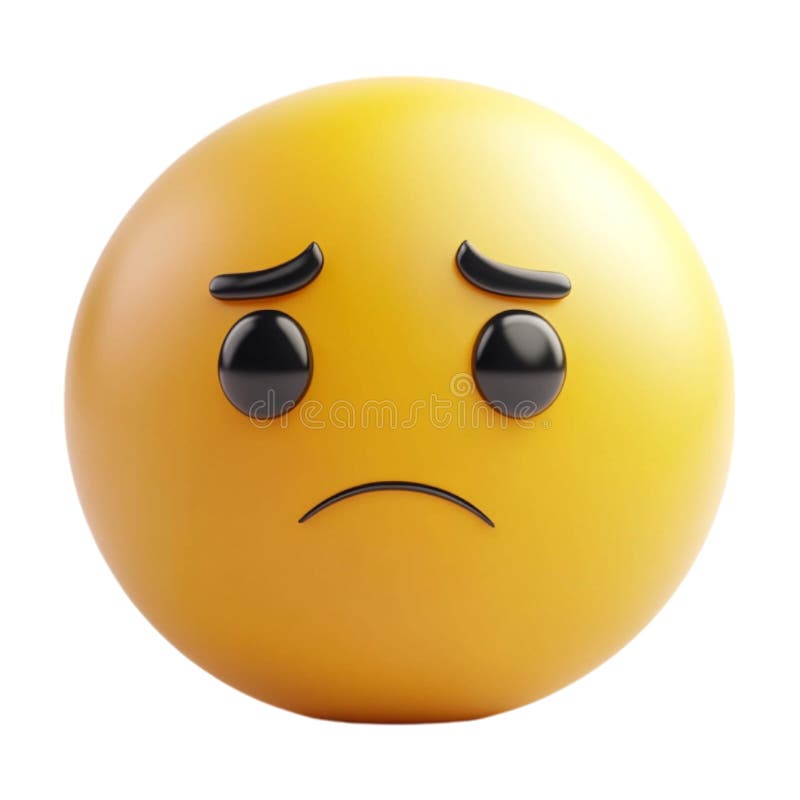 Transparent or PNG Image of Sad Yellow 3D Emoji Stock Illustration ...