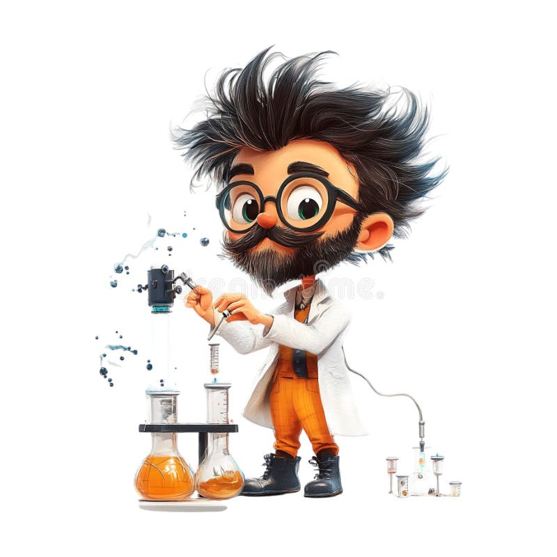 Transparent or PNG Image of Scientist in Lab Stock Illustration ...