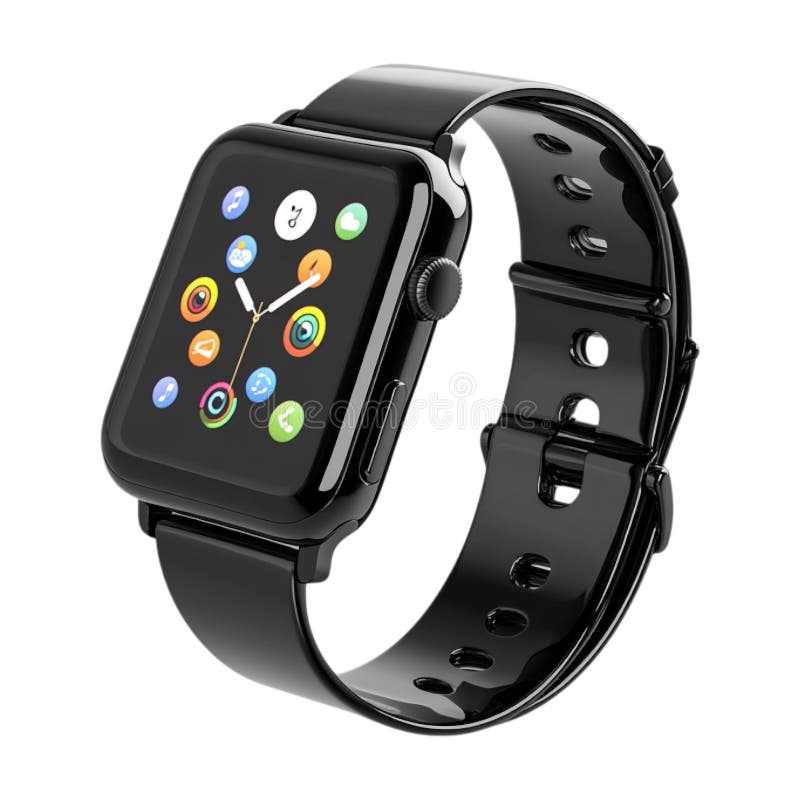 Transparent or PNG Image of Smartwatch with Colorful Display Stock ...