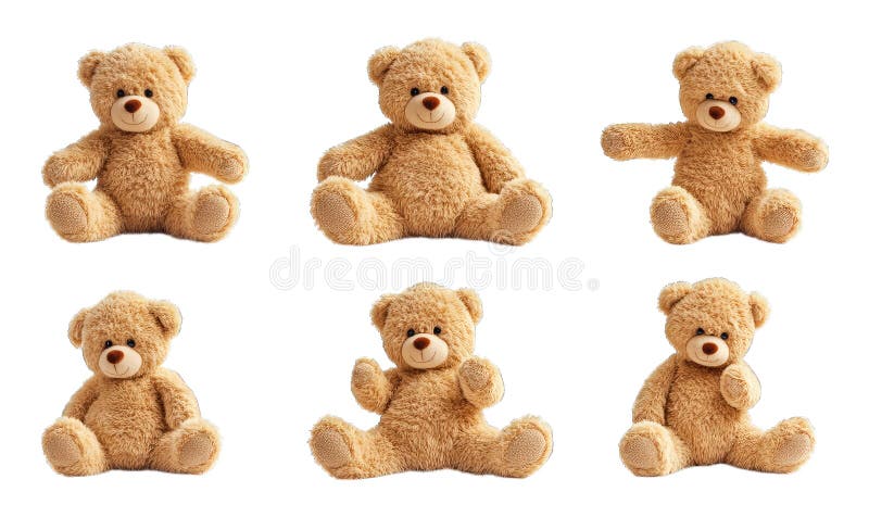 Transparent or PNG Image of Soft Toy Teddy Bears in a Grid Pattern ...