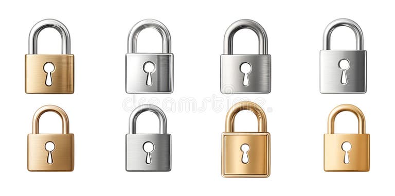 Transparent or PNG Image of Solid Brass Padlock Stock Illustration ...