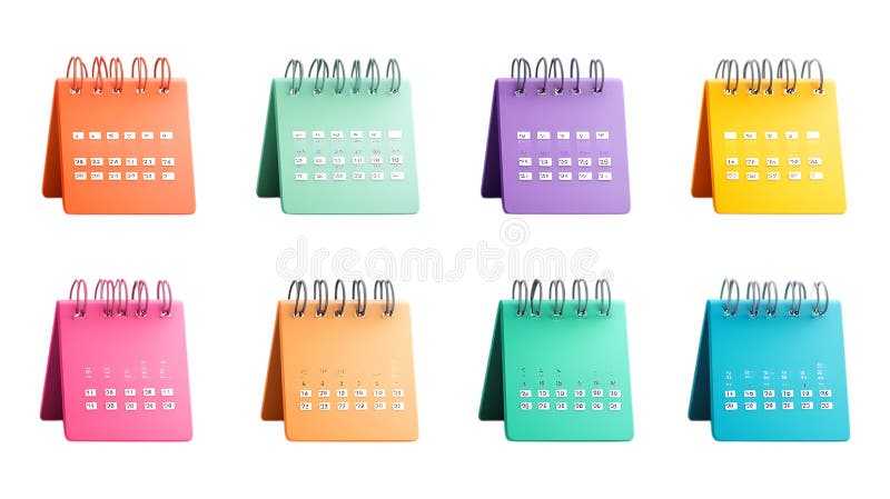 Transparent or PNG Image of Spiral Bound Calendars with Different ...