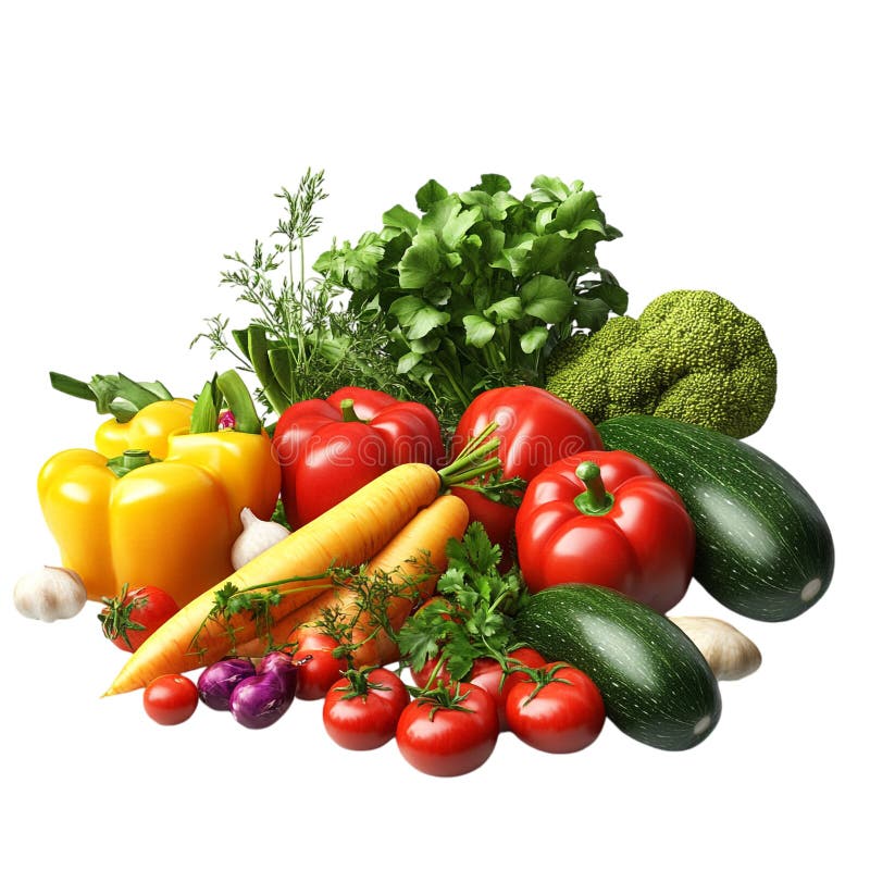 Transparent or PNG Image of Stack of Mix Vegetables Stock Photo - Image ...
