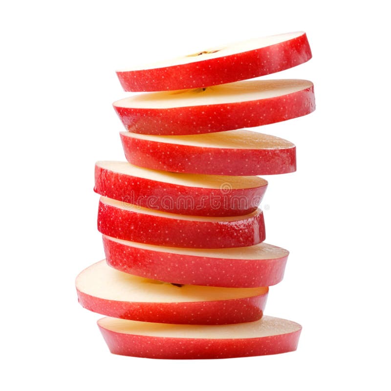 Transparent or PNG Image of Stacked Apple Slices Stock Illustration ...