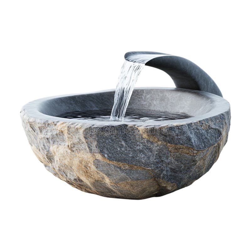 Transparent or PNG Image of a Stone Water Feature Stock Illustration ...