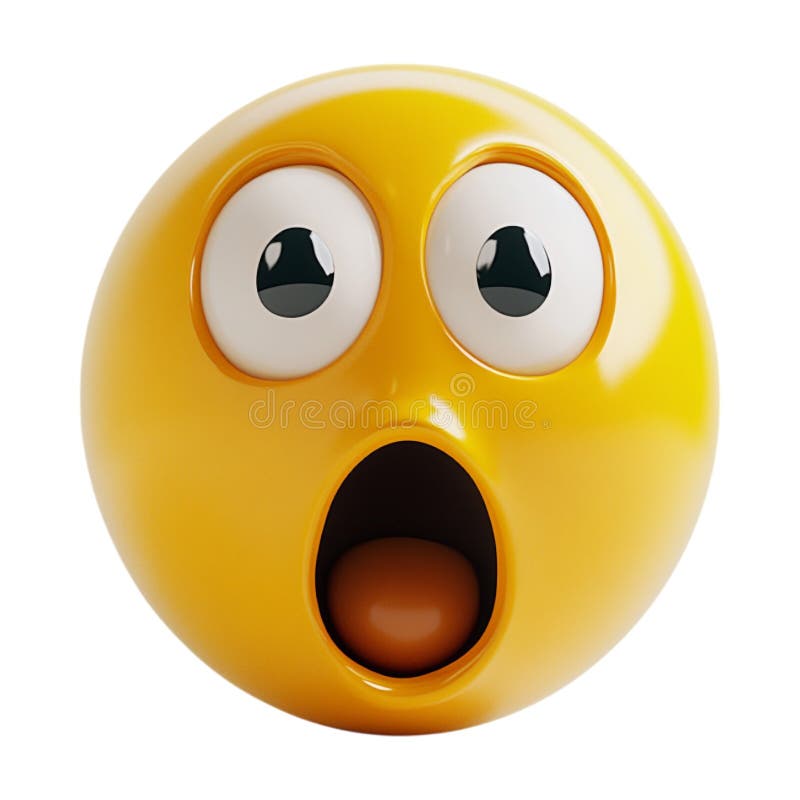 Transparent or PNG Image of a Surprised Emoji Stock Illustration ...