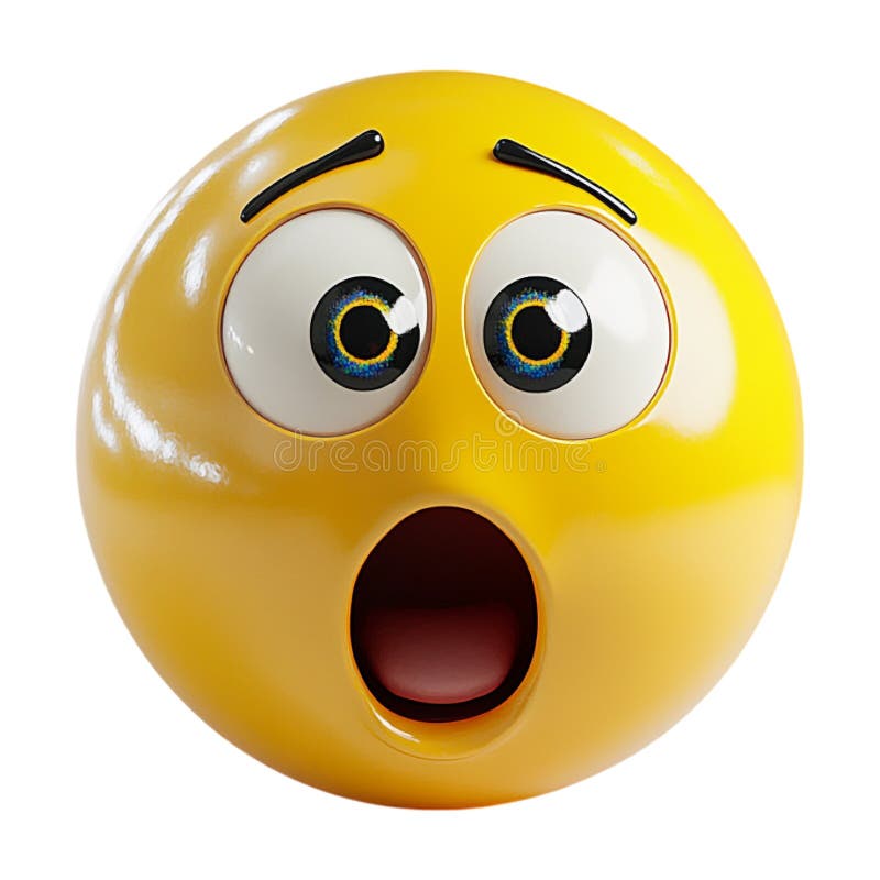 Transparent or PNG Image of a Surprised Emoji Stock Illustration ...