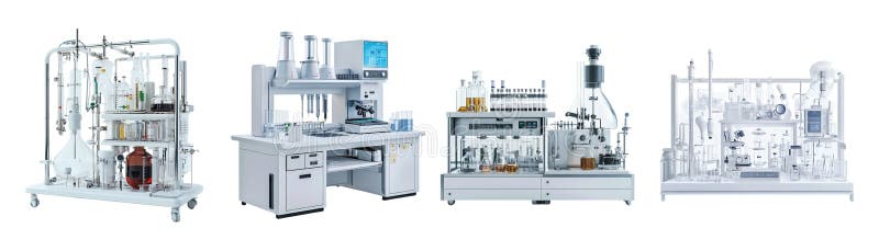 Transparent or PNG Image of Table Full of Lab Instruments and Items ...