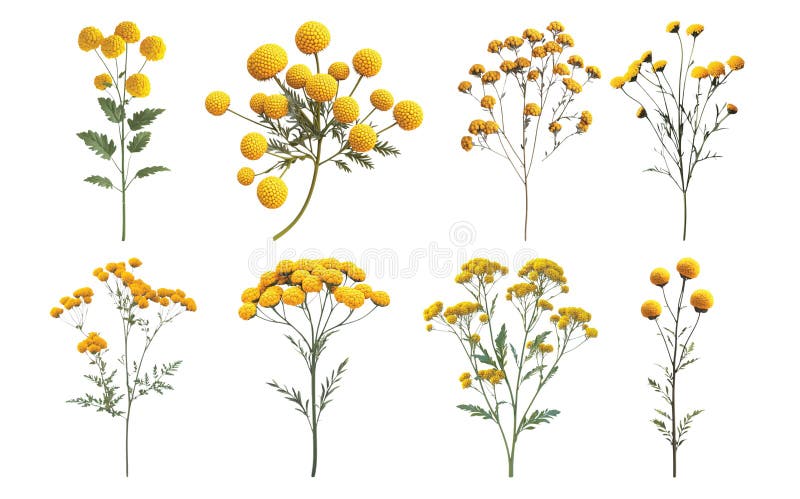 Transparent or PNG Image of Tansy Plant Pack Stock Illustration ...