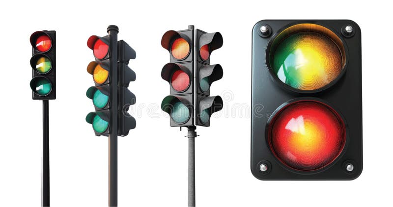Transparent or PNG Image of Traffic Light with Stand Pack Stock ...
