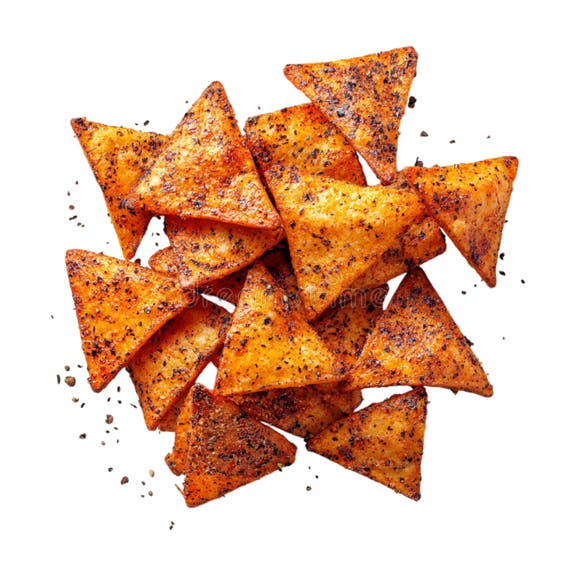 Transparent or PNG Image of Triangular Fried Chips Stock Photo - Image ...