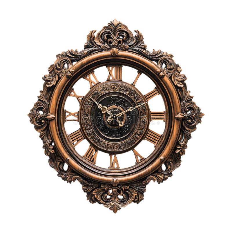 Transparent or PNG Image of Vintage Wall Clock Stock Illustration ...