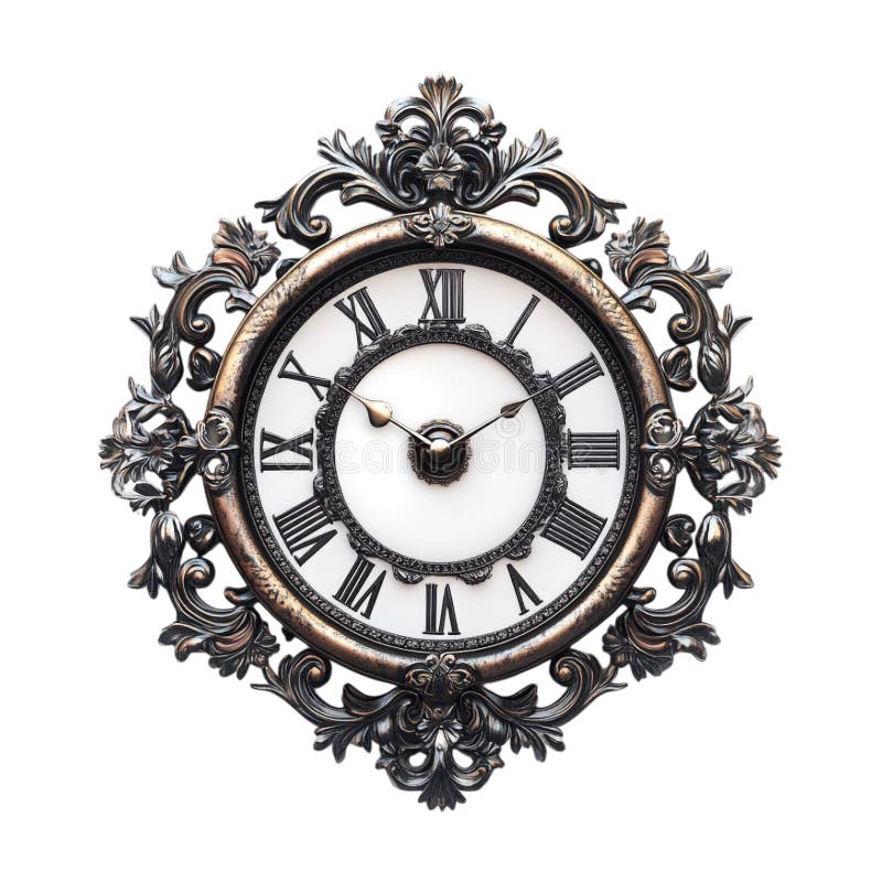 Transparent or PNG Image of Vintage Wall Clock Stock Illustration ...