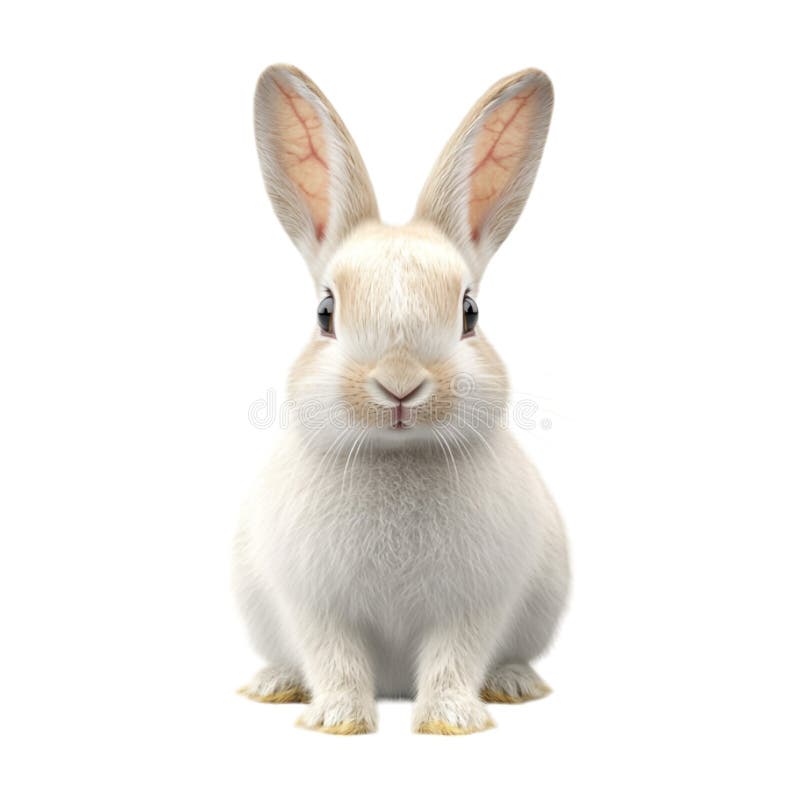 Transparent or PNG Image of White Rabbit Stock Illustration ...