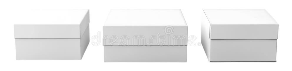 Transparent or PNG Image of White Square Boxes with Lids Stock ...
