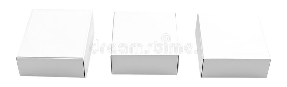Transparent or PNG Image of White Square Boxes with Lids Stock ...