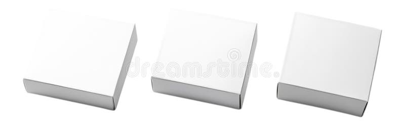 Transparent or PNG Image of White Square Boxes with Lids Stock ...