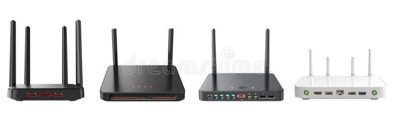 Transparent or PNG Image of Wi-Fi Router or Modem Pack Stock ...