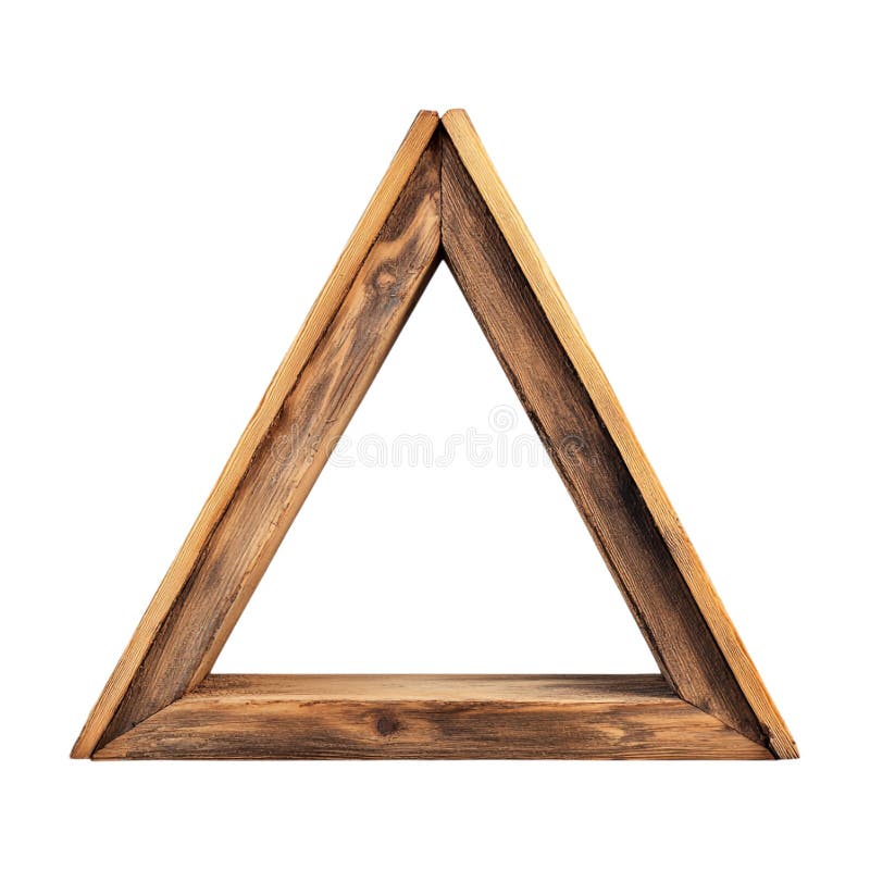 Transparent or PNG Image of a Wooden Triangle Shelf Stock Illustration ...