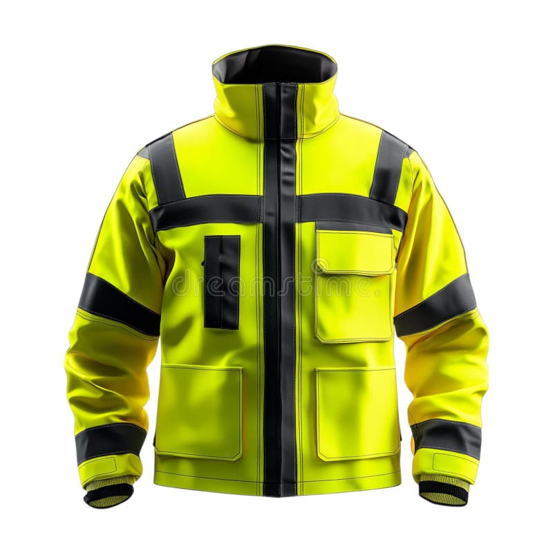 Transparent or PNG Image of a Yellow High-Visibility Jacket Stock ...