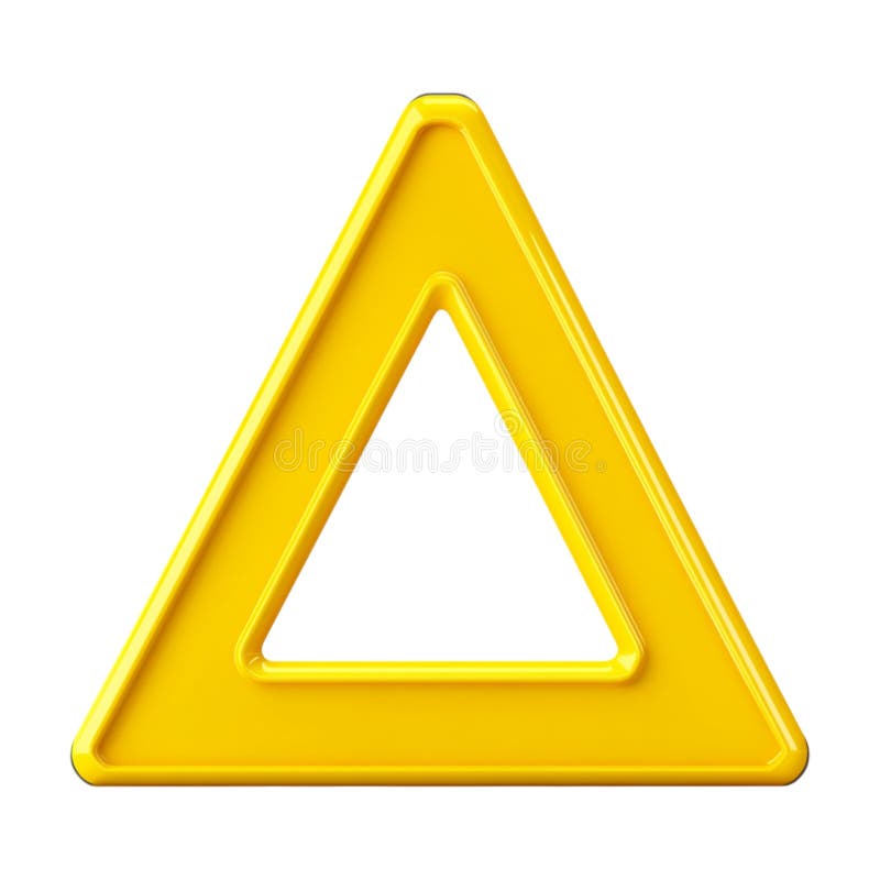 Transparent or PNG Image of Yellow Triangular Shape Stock Illustration ...